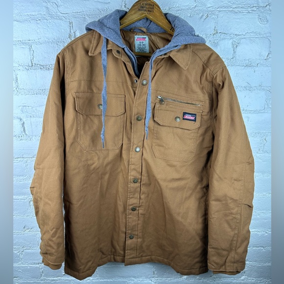 Dickies Jackets And Coats Dickies Hooded Duck Shirt Jacket Quilted Lining Mens Size Small Euc